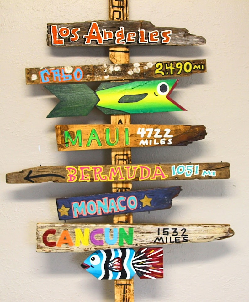 Custom Tiki Bar Directional Signs | Tiki Signs - Etsy