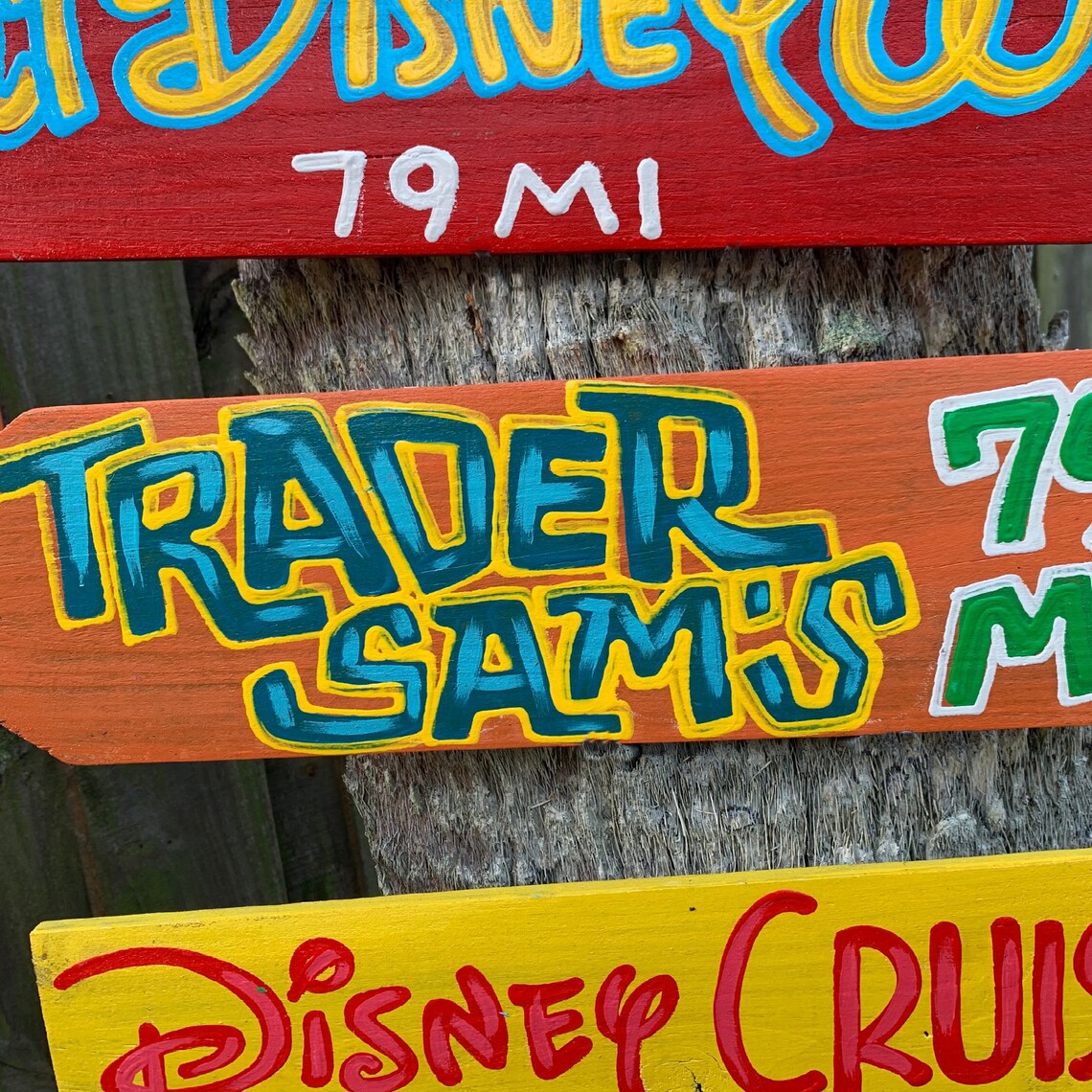 Set of 8 Tiki Decor Directional Signs Holiday Signs | Tiki Decor ...