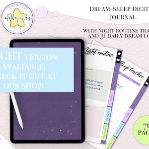 Digital Sleep - Dream Journal: Goodnotes, Hyperlinked, Dream Diary ...