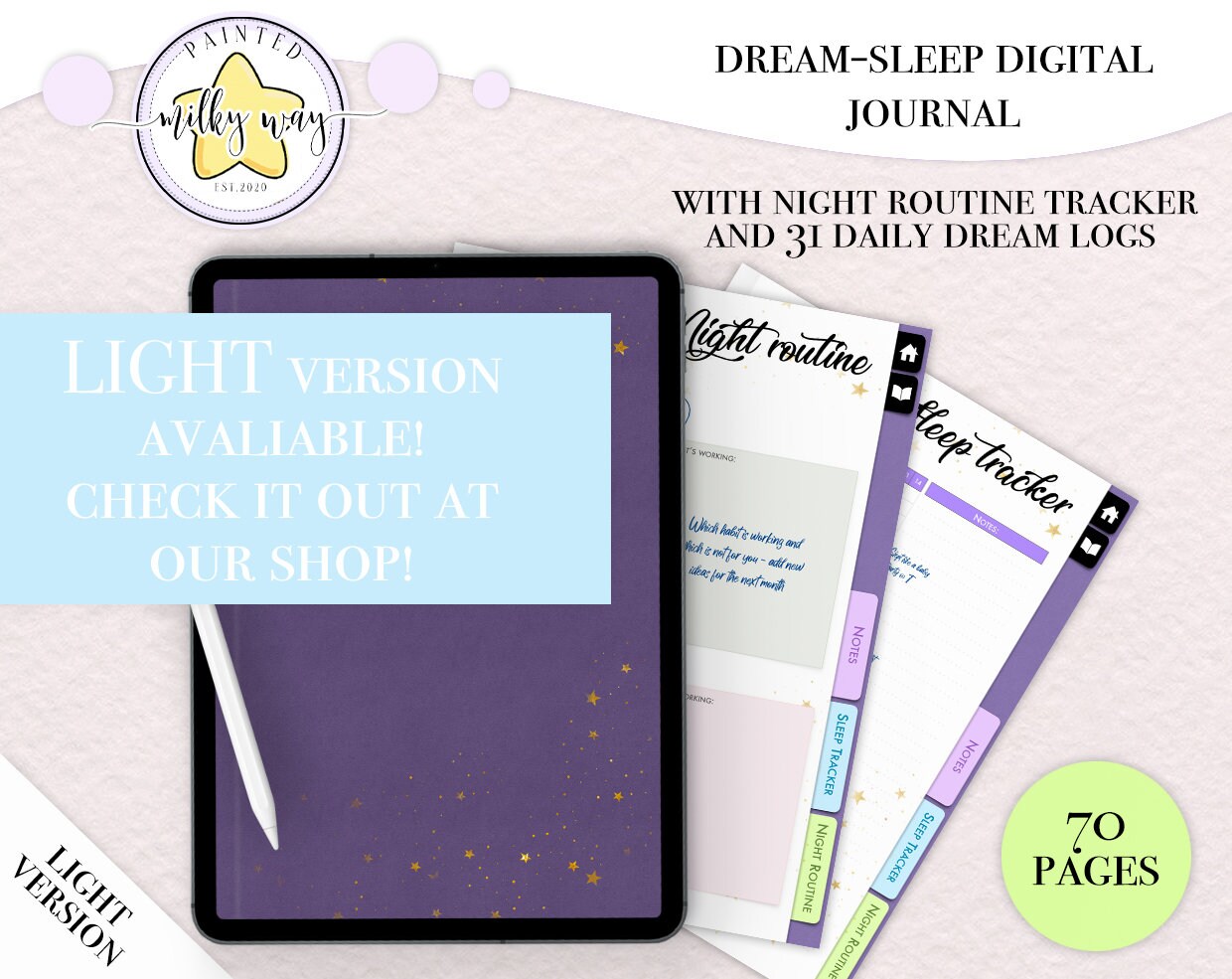 Digital Sleep Dream Journal: Goodnotes Hyperlinked Dream - Etsy