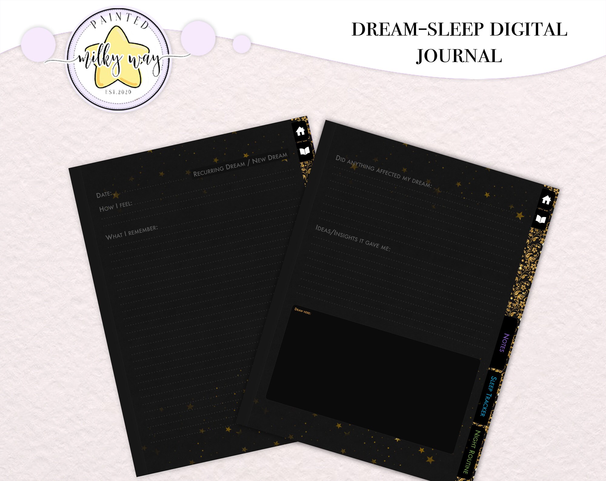 Digital Sleep - Dream Journal: Goodnotes, Hyperlinked, Dream Diary ...