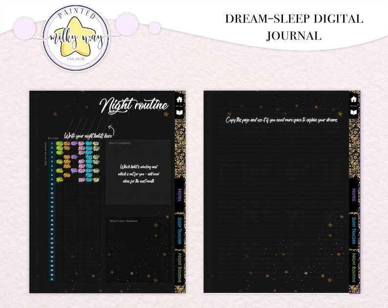 Digital Sleep - Dream Journal: Goodnotes, Hyperlinked, Dream Diary ...
