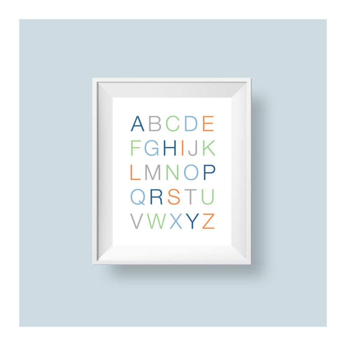 Alphabet Printable Art Kids ABC Poster Numbers Sign | Etsy