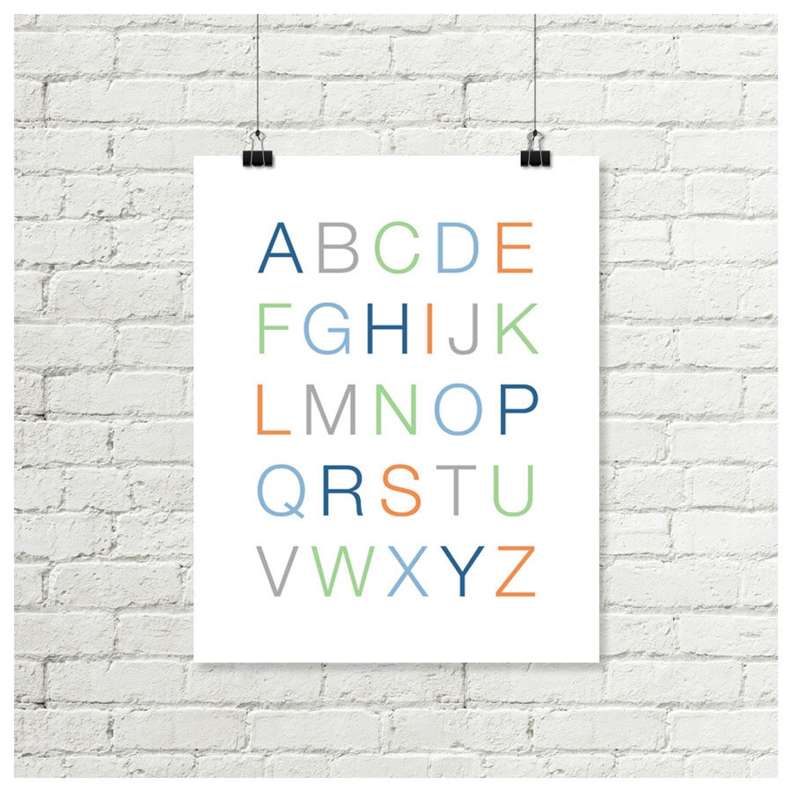 Alphabet Printable Art Kids ABC Poster Numbers Sign - Etsy