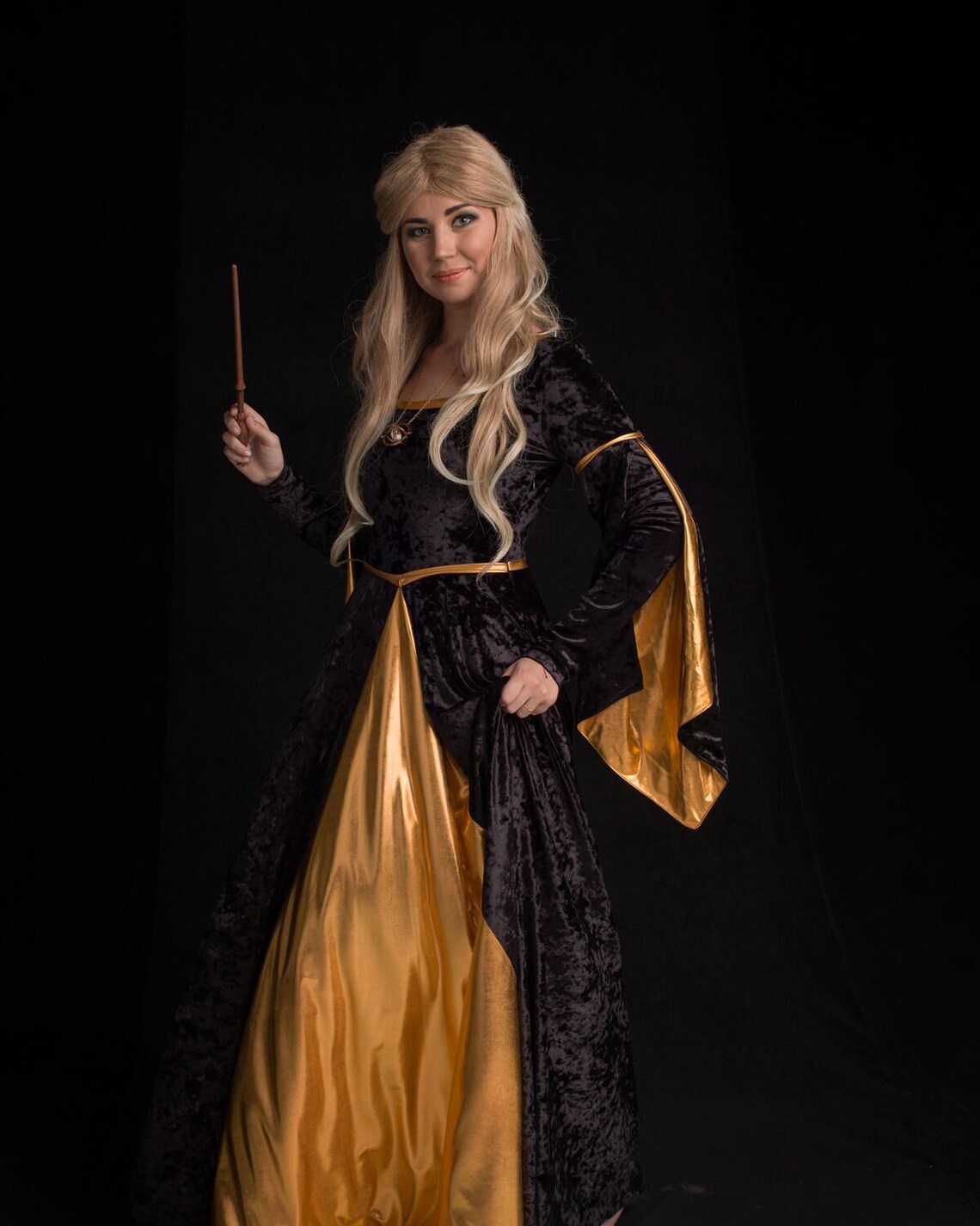 Helga Huffle Wizarding World - Inspired Cosplay Medieval Dress Gown - Etsy