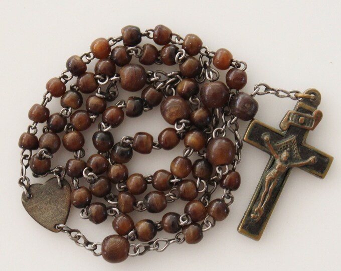 Antique Irish Horn Catholic Rosary - Etsy
