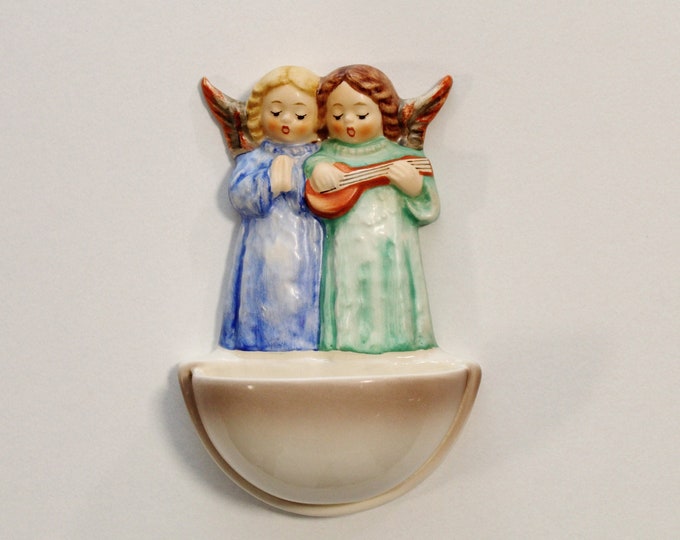 Holy Water Font, Hummel Font, Angel on Cloud, Angel Font, Religious Decor, Religious Hummels ...