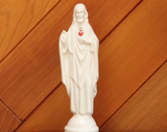 Donegal Belleek Pottery Sacred Heart of Jesus Statuette - Made in ...