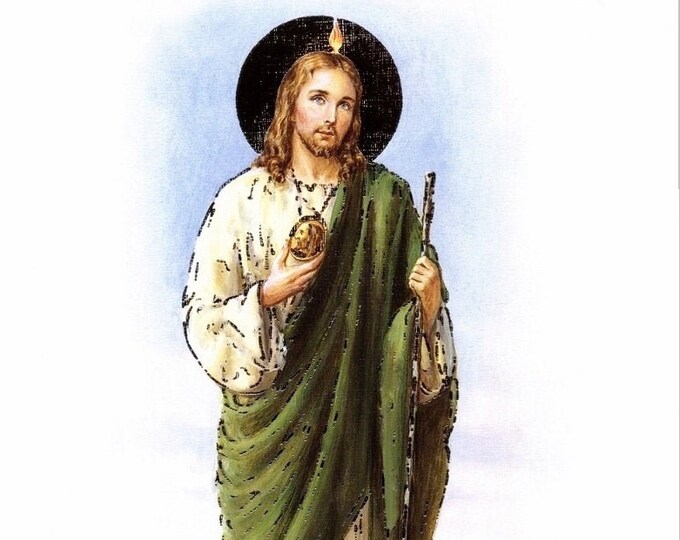 St. Jude Thaddeus 8x10 Catholic Religious Art Print Picture With Gold ...