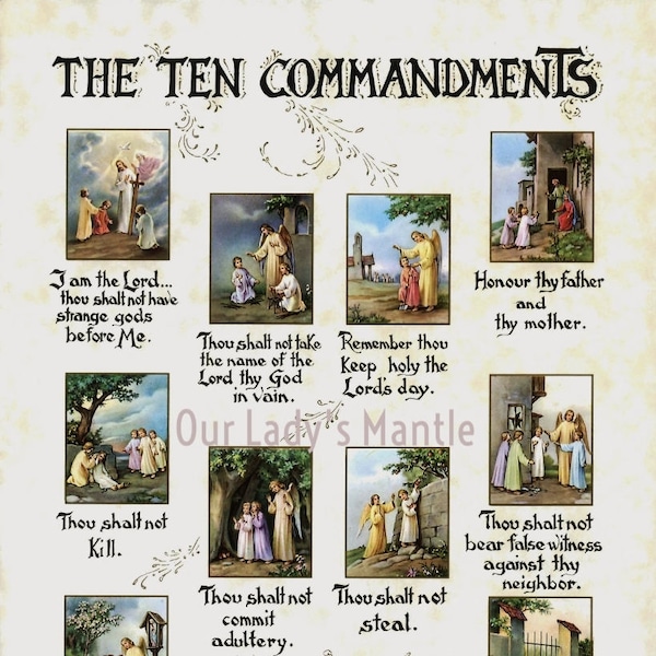 Ten Commandments - Etsy