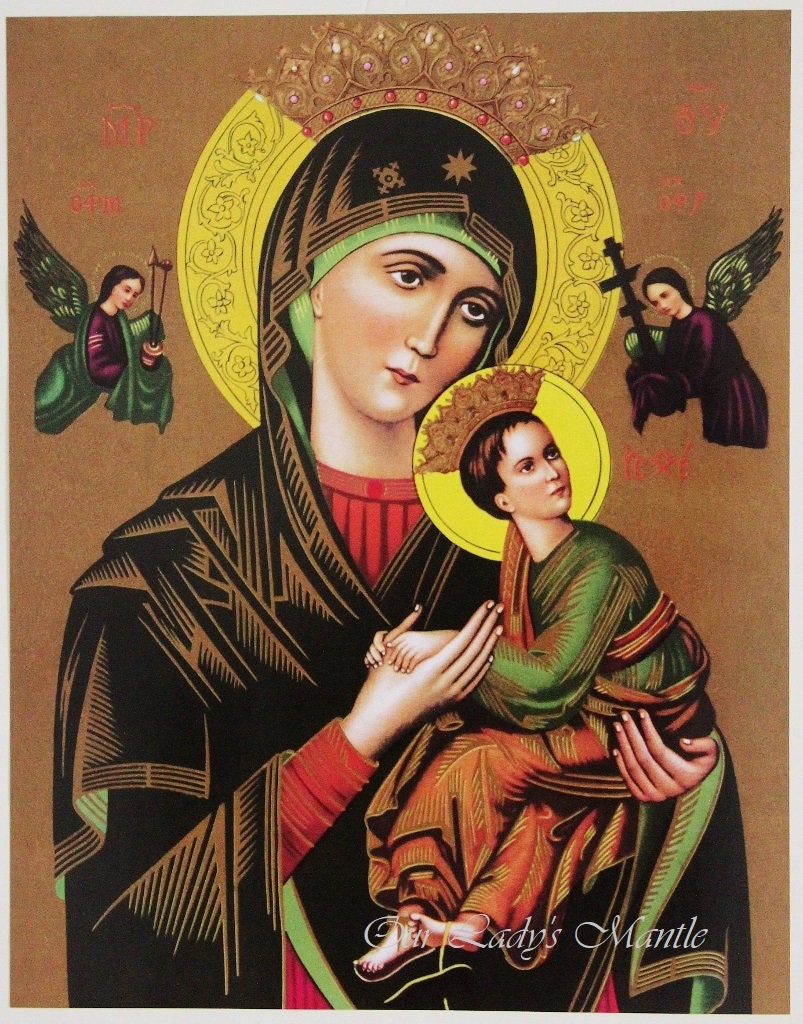 Our LADY of PERPETUAL HELP 8x10 Catholic Picture Icon Print - Etsy
