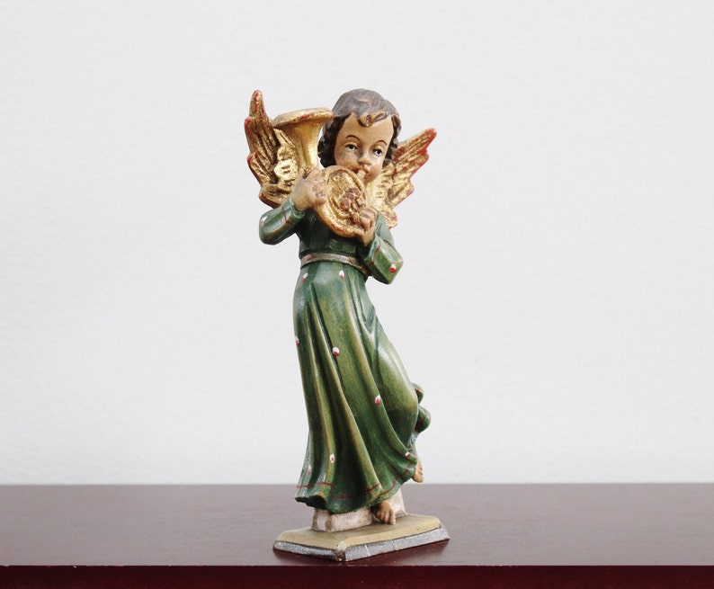 Vintage 6-1/2 Hand Carved Wood Nativity Angel Figure | Etsy