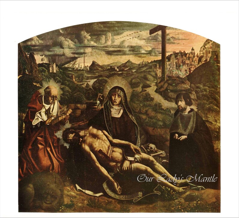 1952 Pieta by Bartolome Bermejo Tipped-in Color Print - Etsy