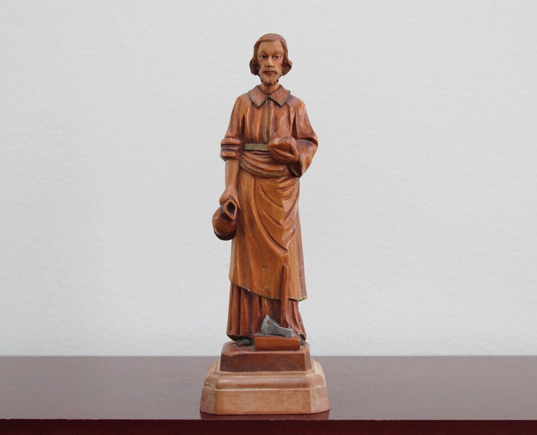 7" Tall Saint Joseph the Worker San Jose Labrador Hand Carved Wood ...