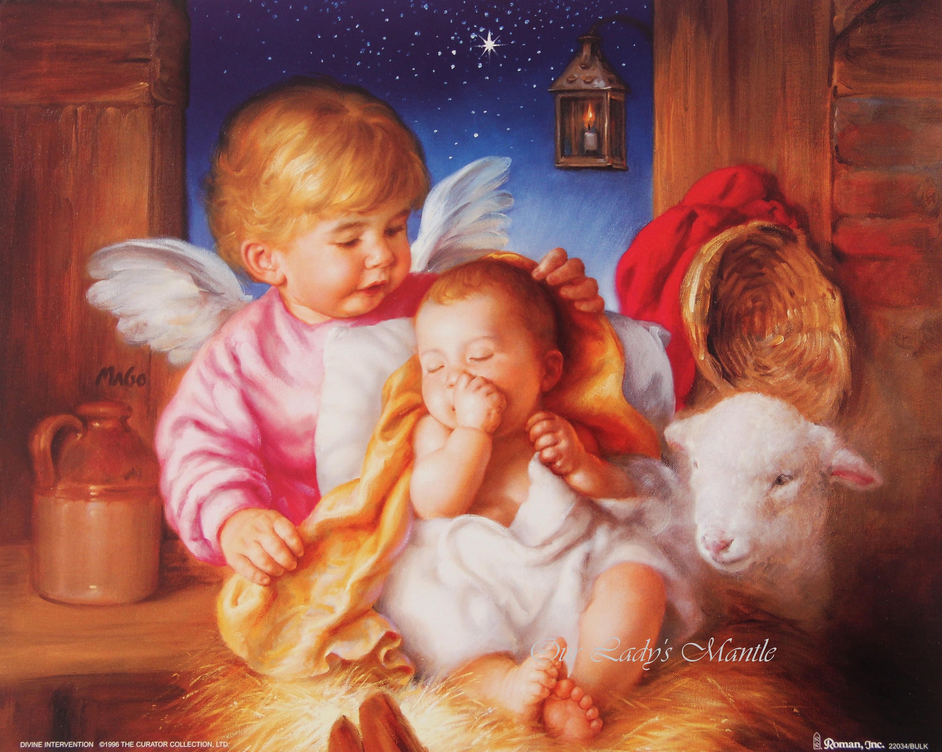 Guardian Angel Nativity Scene ~ 8x10 Religious Print Picture - Etsy