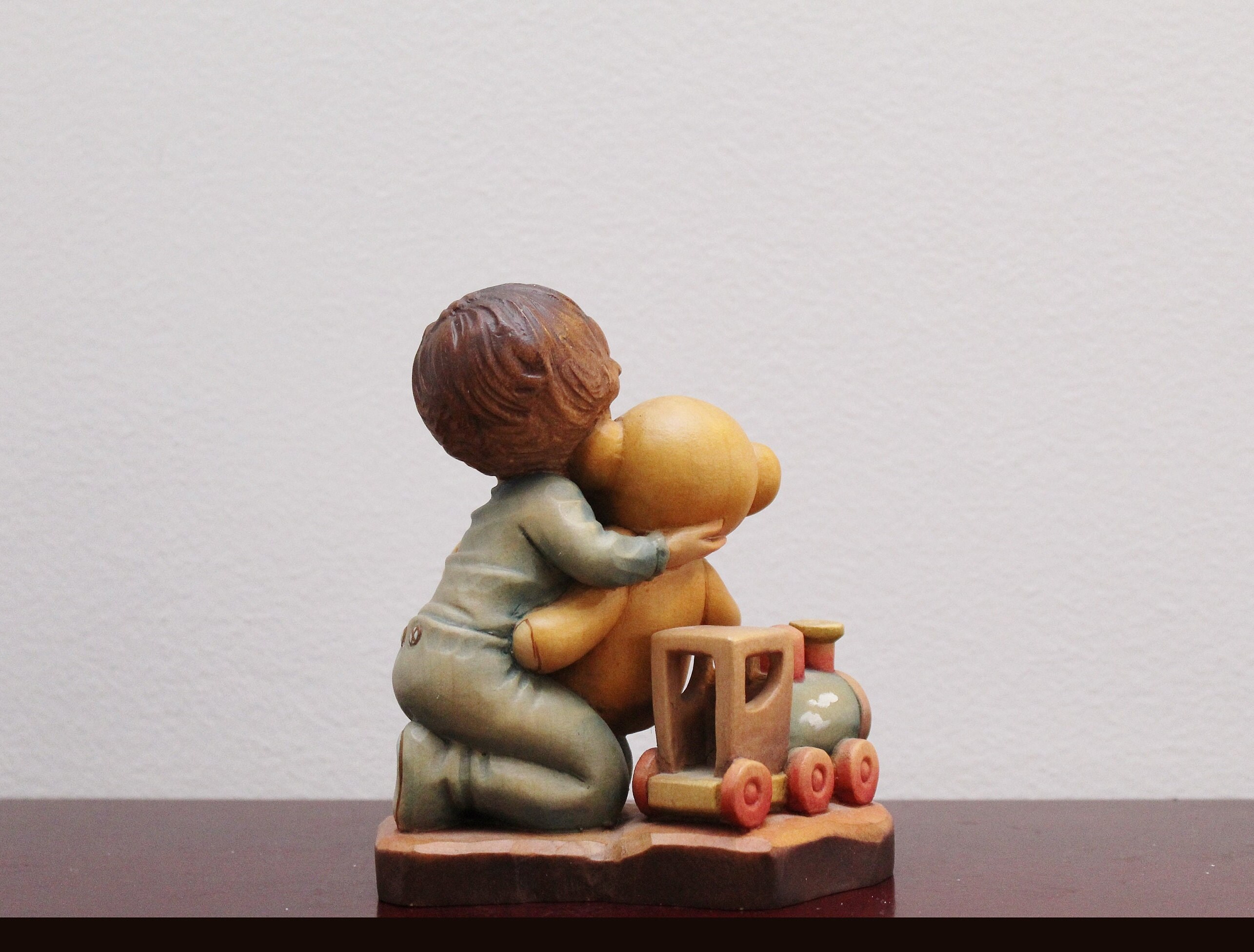 ANRI Sarah Kay 6" Hand Carved Wood 'cuddles' Figurine | Made in Italy ...