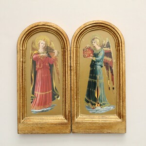 Very Nice 13-1/2 Vintage Fra Angelico's Musician Angels Florentine ...