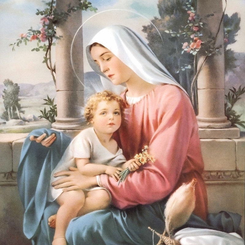 Mary and Child Jesus - Etsy
