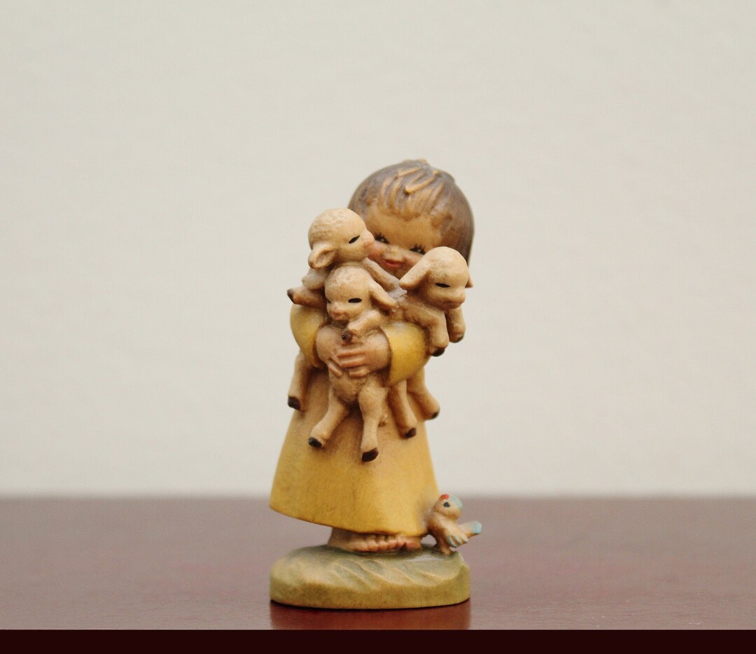 Excellent 3" ANRI Juan Ferrandiz 'spring Arrivals' Hand Carved Wood ...