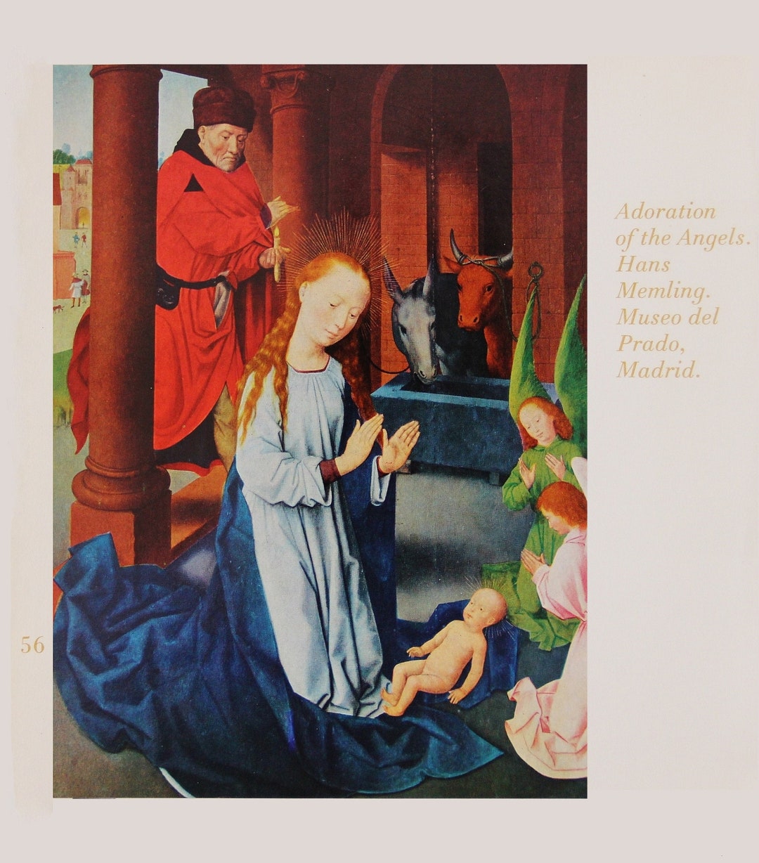 Adoration of the Angels by Hans Memling Tipped-in Color Print - Etsy