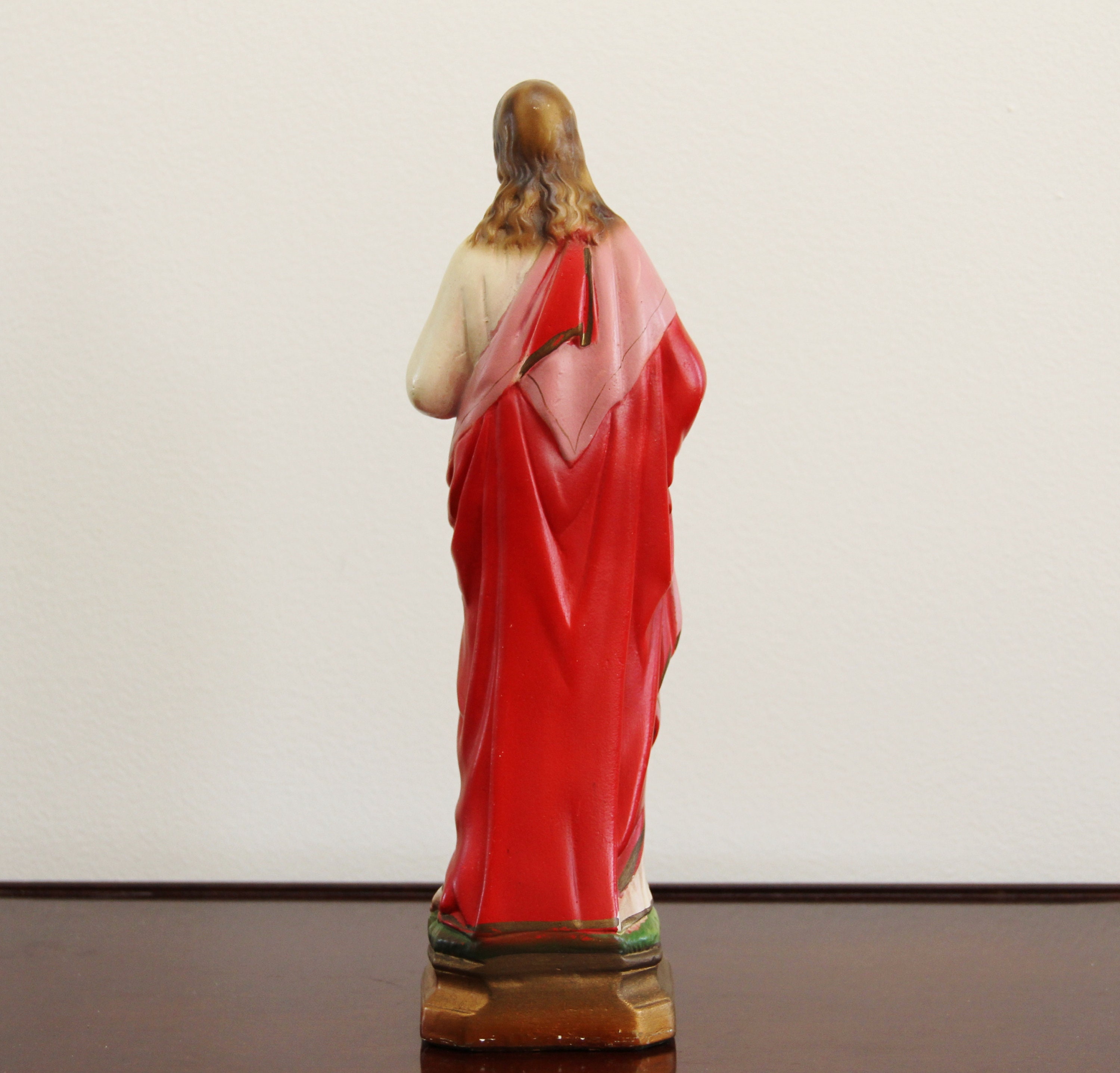 12 1/4" Tall Sacred Heart of Jesus Solid Chalk Statue - Etsy