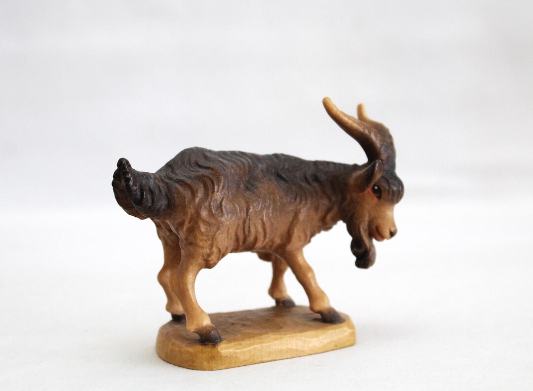 Excellent 6 Scale ANRI Hand Carved Wooden Male Mountain Goat Stable ...