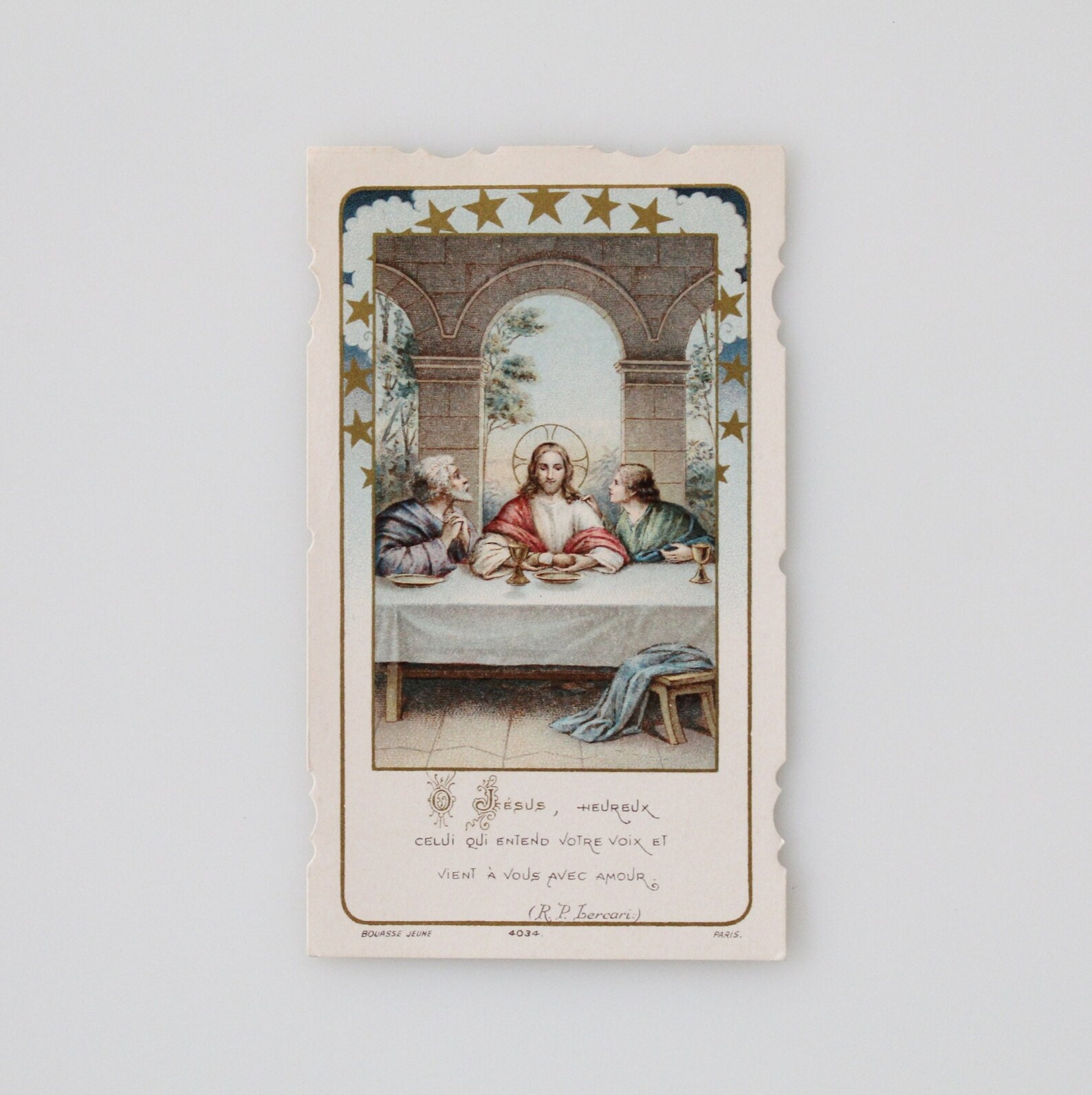 Bouasse Jeune French Die Cut Holy Card 'first Holy - Etsy