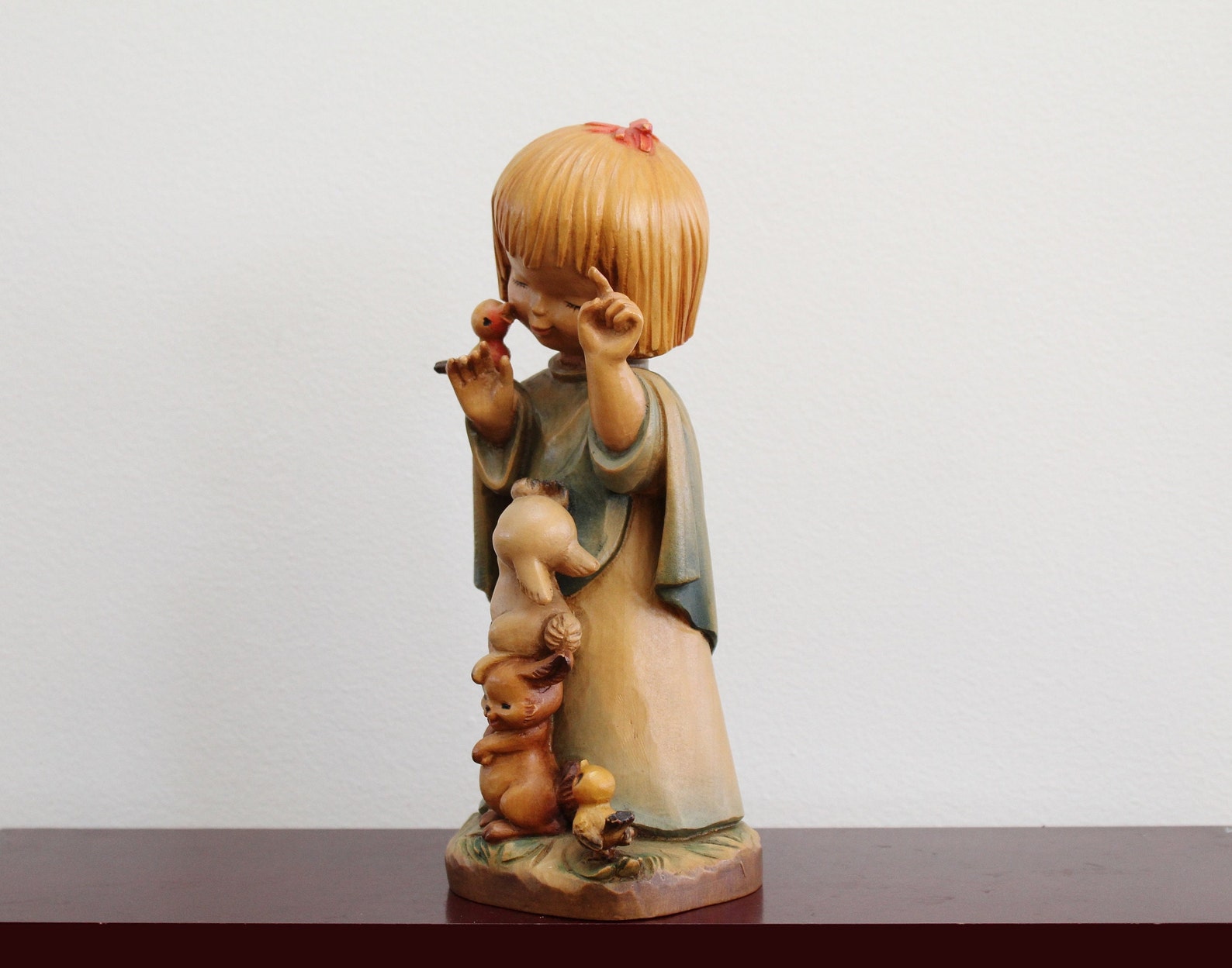Very Nice 10" ANRI Juan Ferrandiz Hand Carved Wood 'talking to the ...