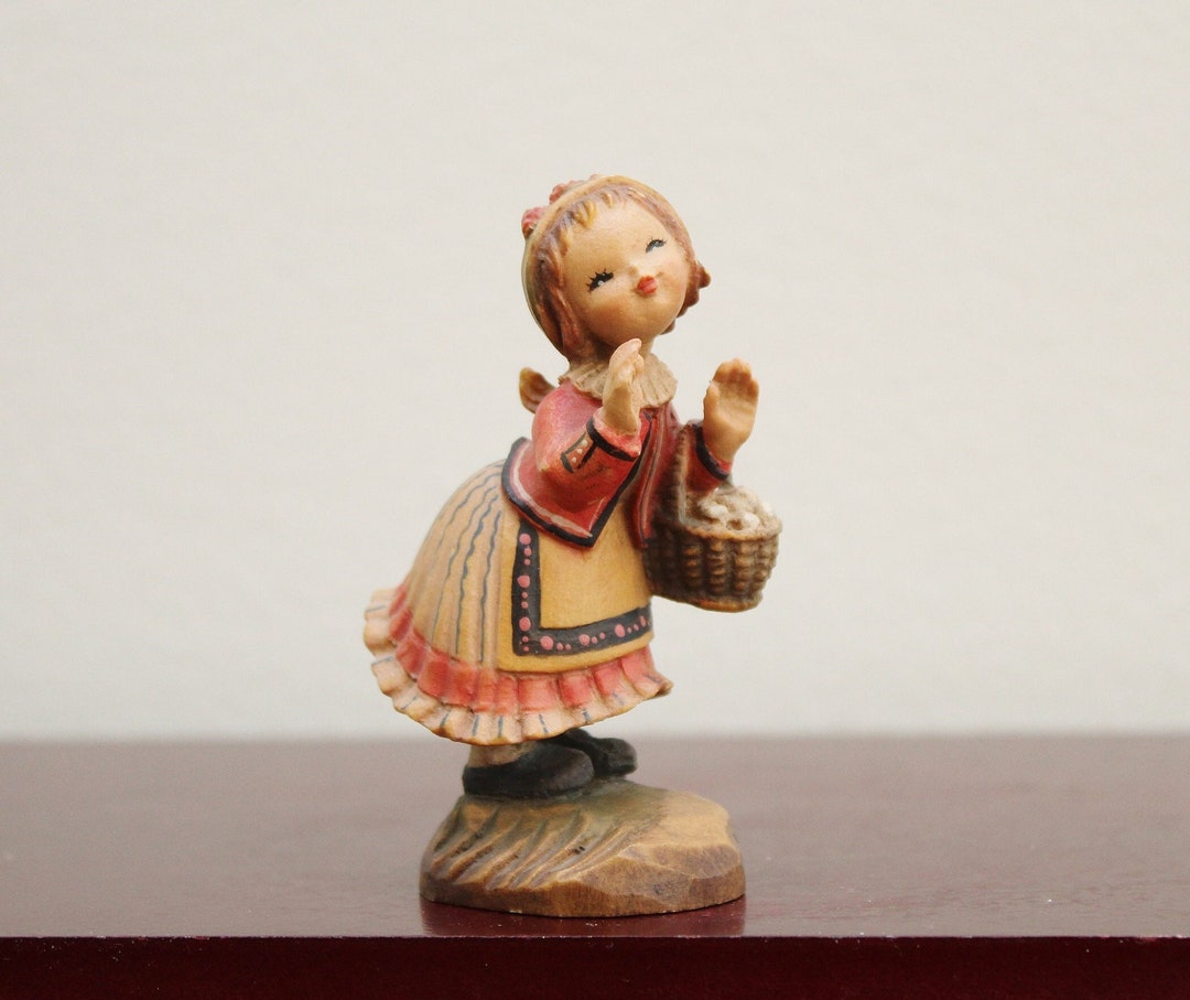 Excellent 3" ANRI Juan Ferrandiz Figure Wood Carving 'have You Heard ...