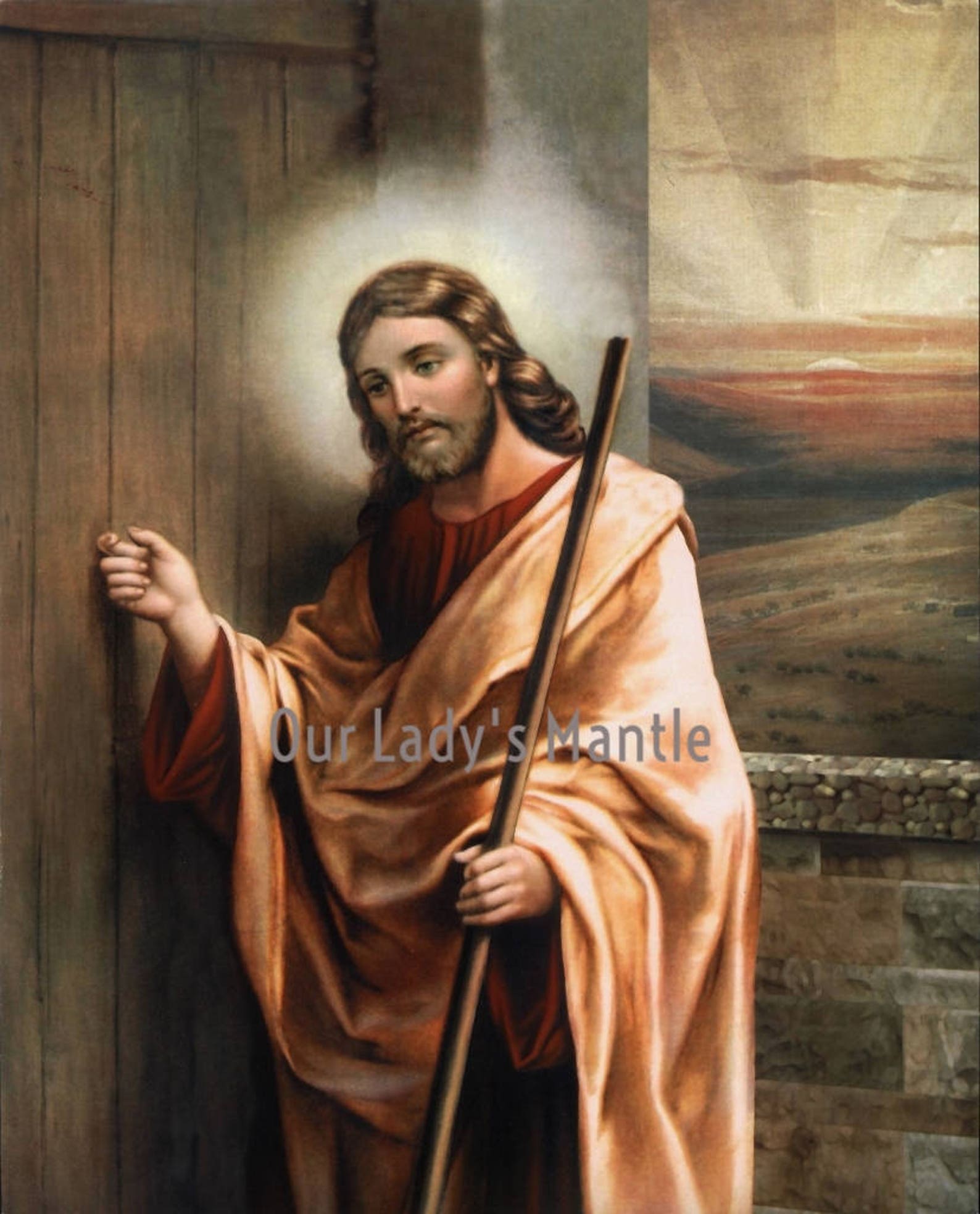 JESUS KNOCKING 8x10 Catholic Religious Art Print Picture From | Etsy
