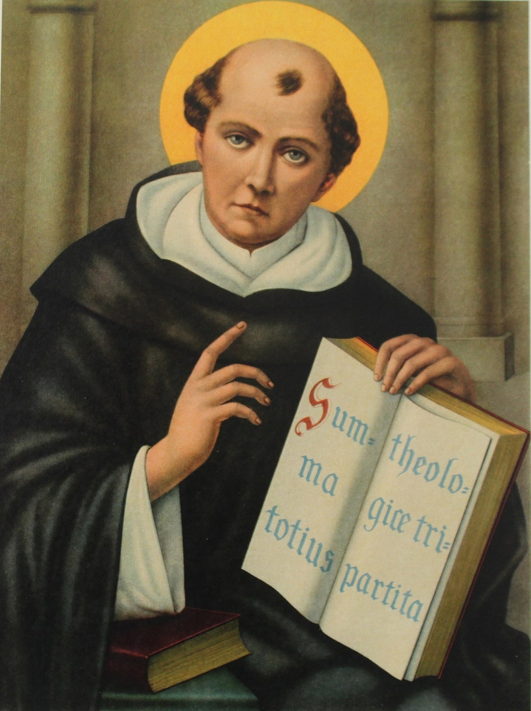 7-1/2 X 10" Saint Thomas Aquinas Summa Theologica Catholic Print Art ...