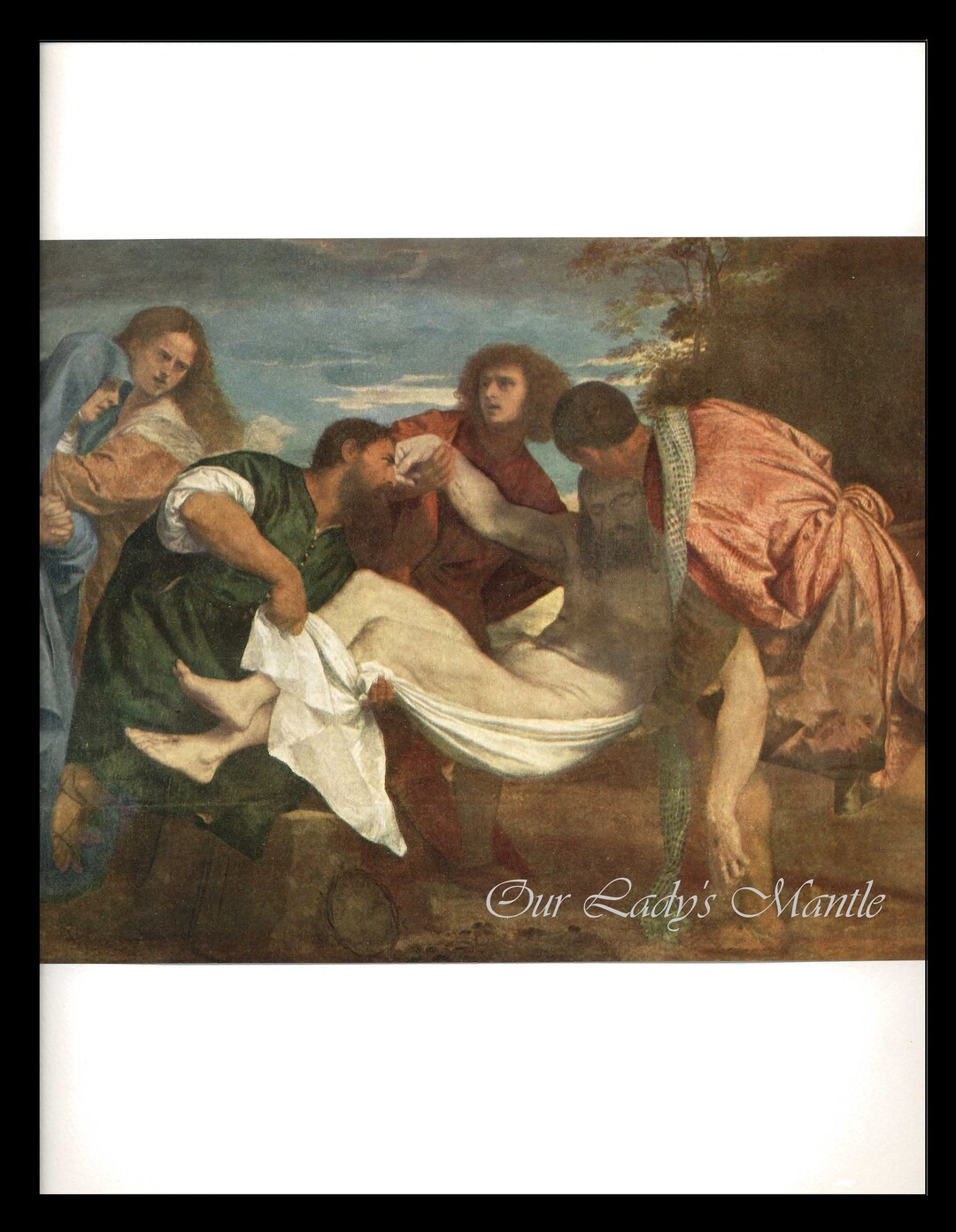 1960 Tipped-in Color Print ~ the Entombment of Christ by Titian - Etsy