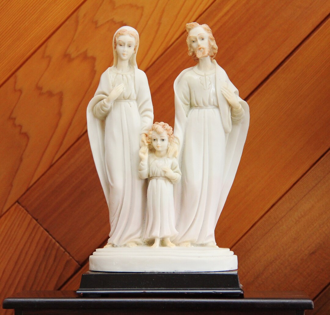 9 1/4" Vintage Holy Family Figurine — Jesus, Mary and Joseph Single ...