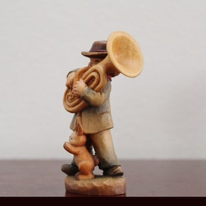 Excellent 3" ANRI Juan Ferrandiz Hand Carved Wood 'tuba Boy' Figurine ...