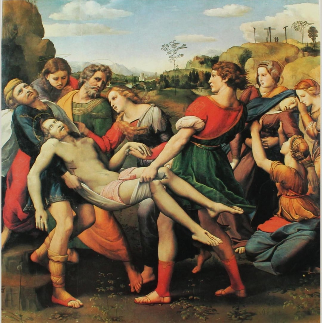 1976 the Entombment of Christ by Raphael Tipped-in Color Print - Etsy