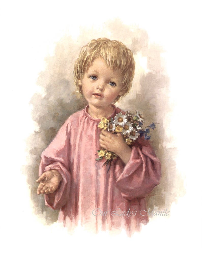 8x10 HOLY CHILD JESUS Religious Print Art Picture Italy | Etsy