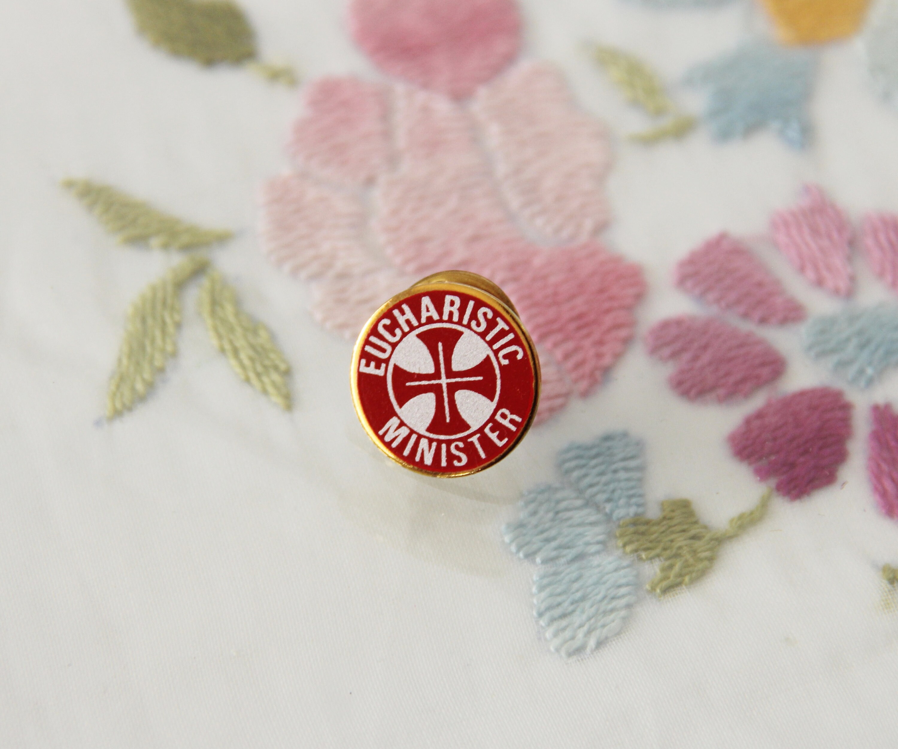 Gold Plated EUCHARISTIC MINISTER Lapel Pin With Hand Applied | Etsy