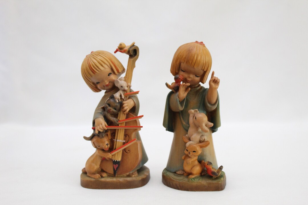 Lot of 2 ANRI Juan Ferrandiz 6" Scale Figure Wood Carvings 'the Quintet ...