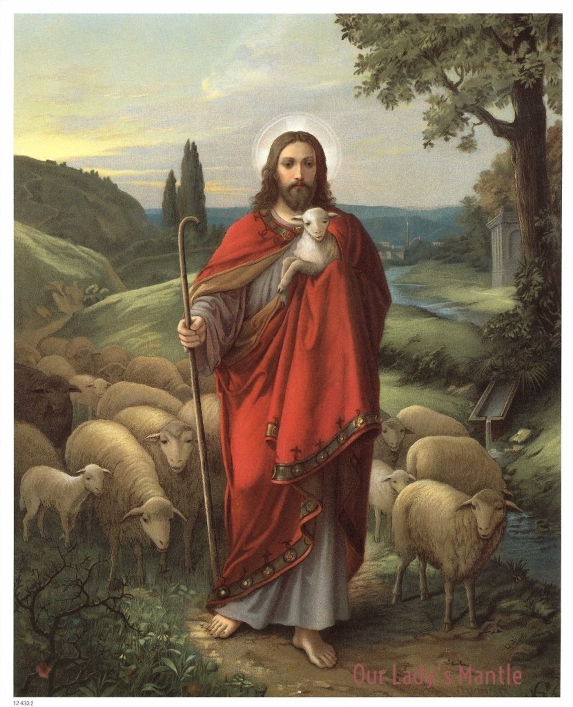 Jesus the Good Shepherd 8x10 Print Picture Art by Oswald | Etsy