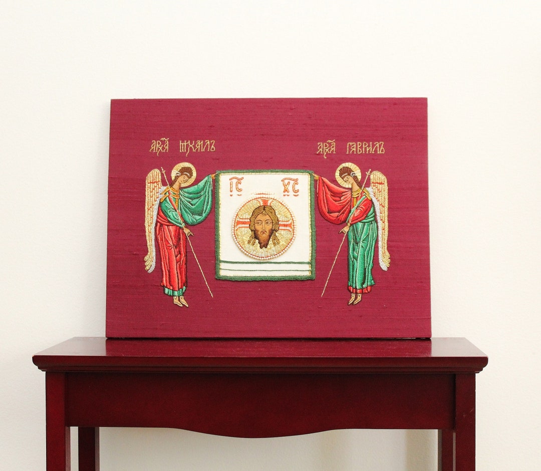 Excellent 15" Wide Greek Byzantine Holy Face Mandylion Icon Fully ...