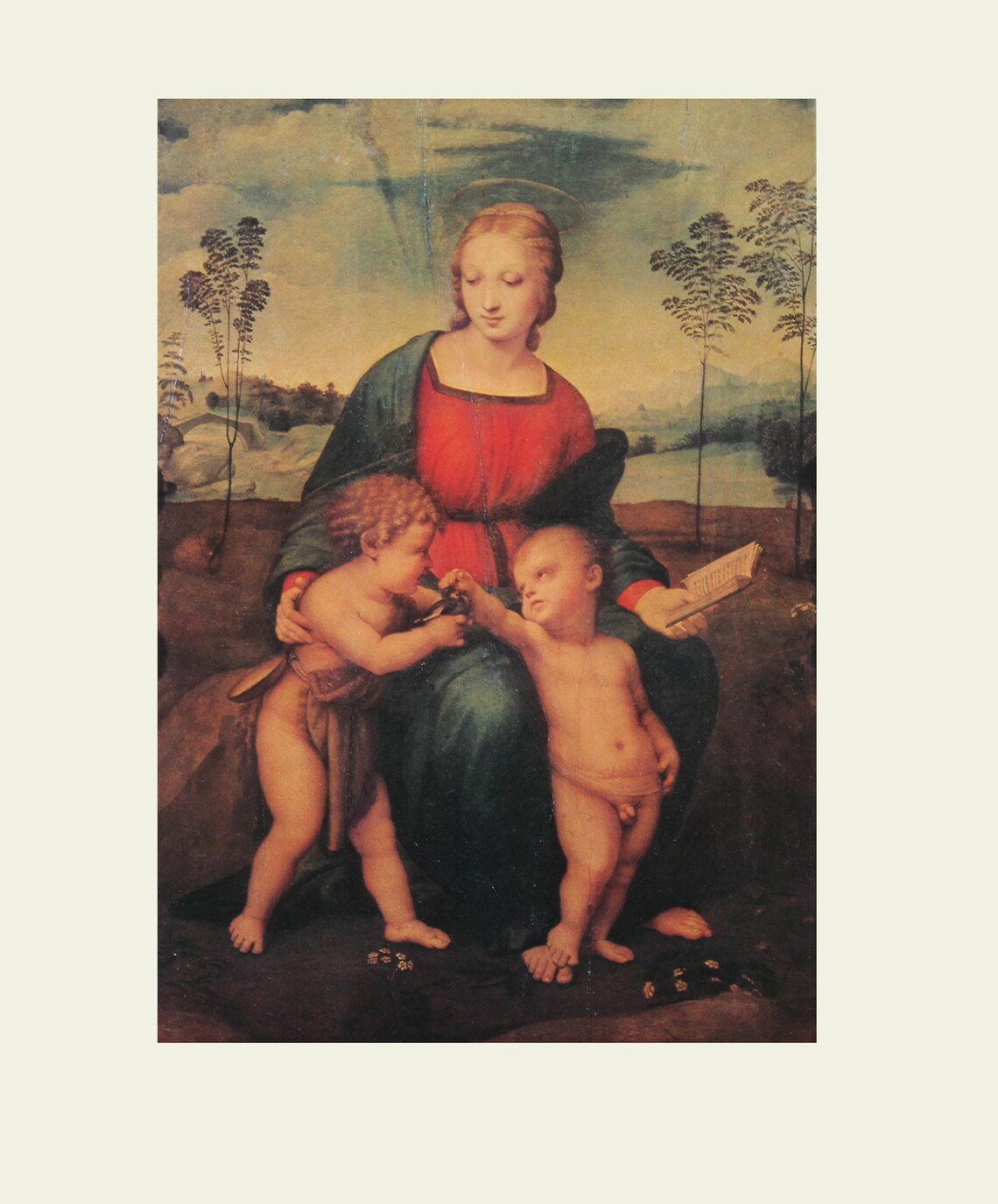 1976 Madonna of the Goldfinch by Raphael Tipped-in Color Print - Etsy