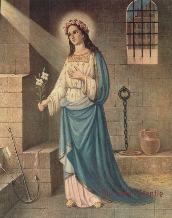 SAINT PHILOMENA Catholic Picture Print | Etsy