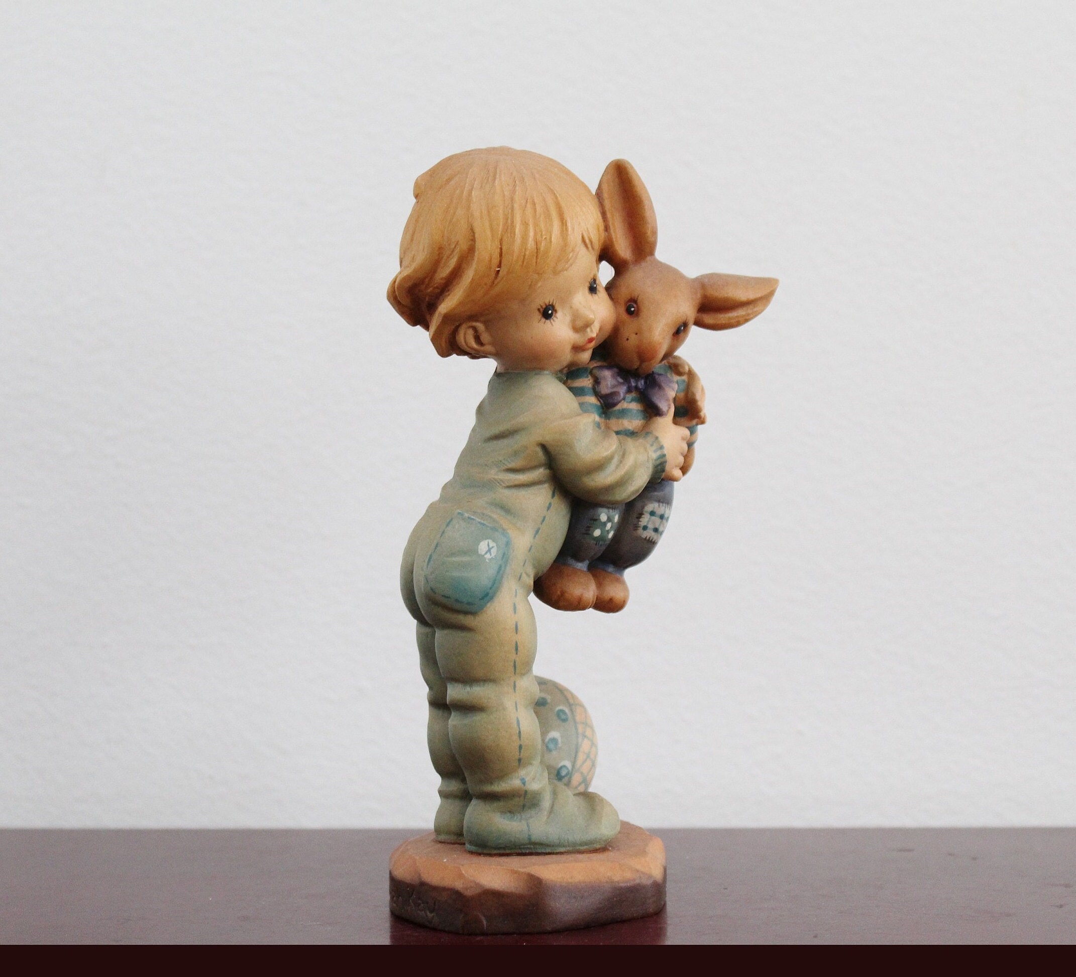 Excellent 7 Anri Sarah Kay Hand Carved Wood 'bunny - Etsy