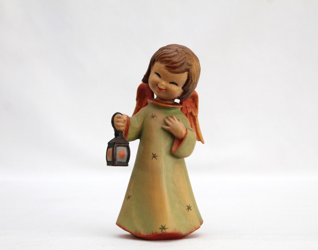Excellent 6 ANRI Ferrandiz 'angel' Woodcarving angel With Lantern Hand ...