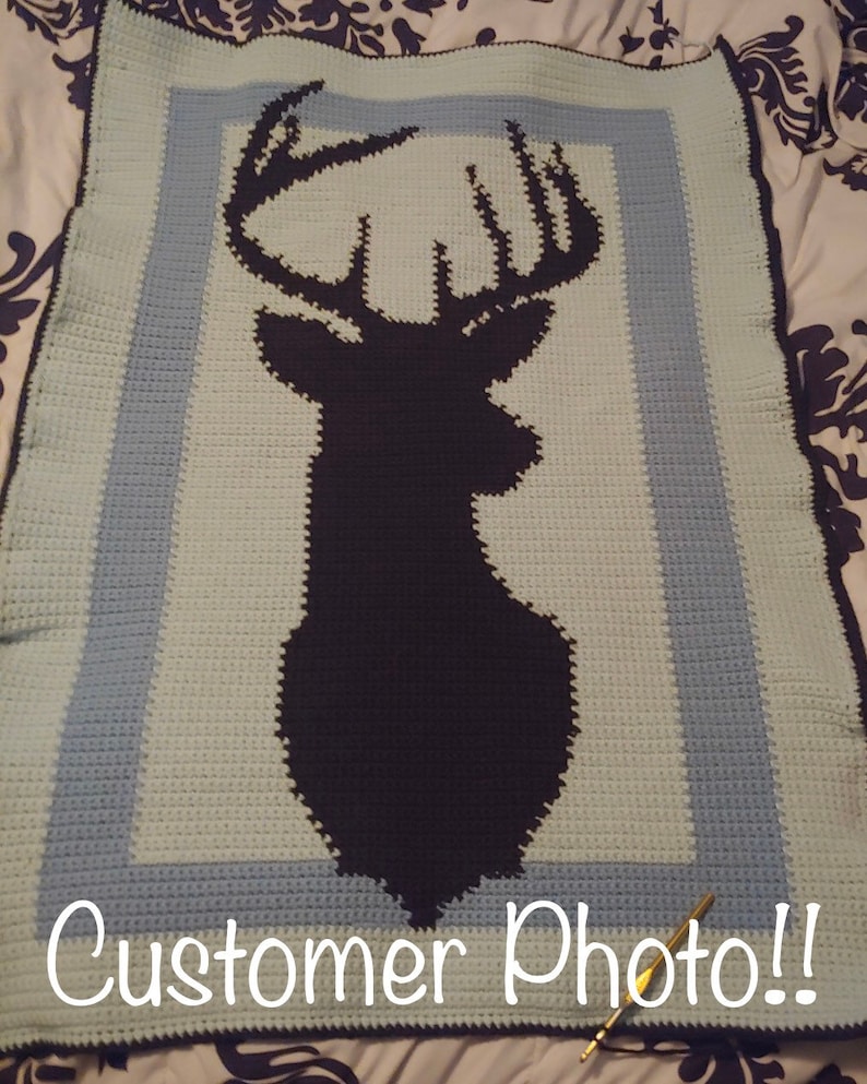 Deer Head Graphgan for Crocheting Graphgan Graph Pattern Guide PDF ...