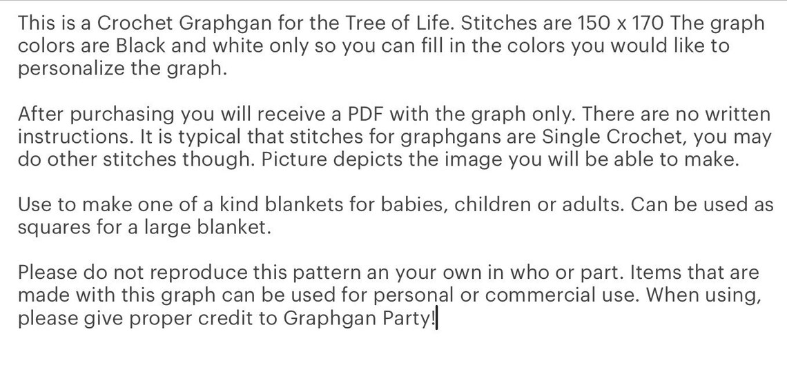 Tree of Life Graphgan for Crocheting Graphgan Graph Pattern Guide PDF ...
