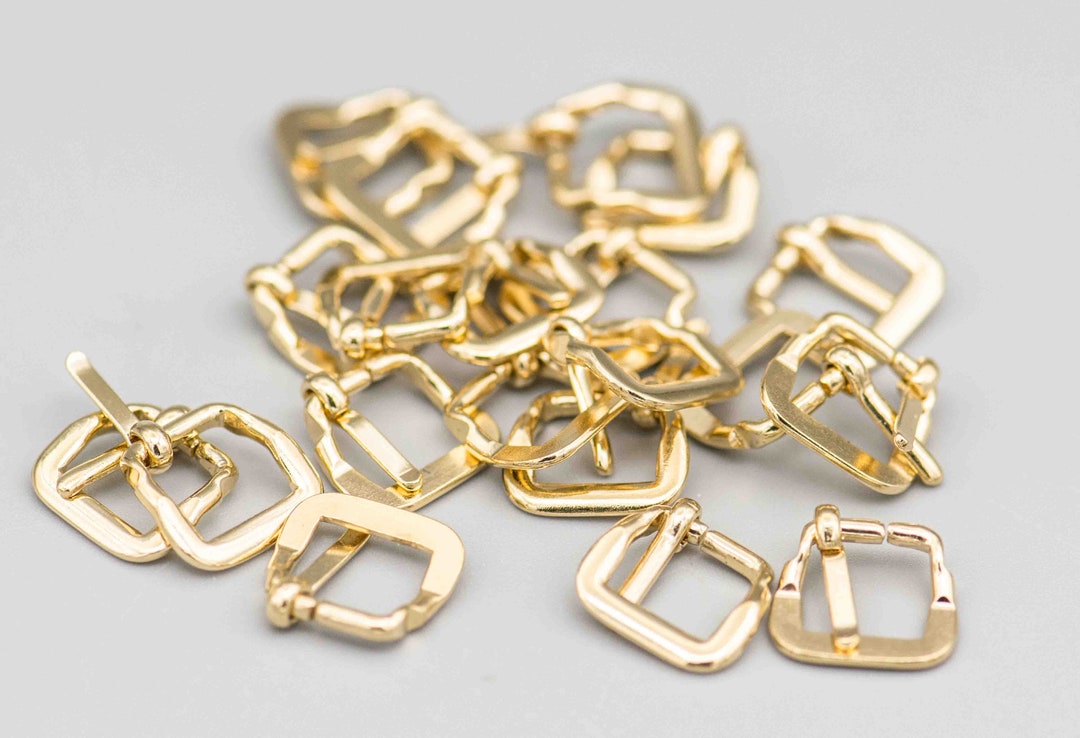 20 Mini Buckles 10x11mm/8mm SKU-FMB-60-G - Etsy