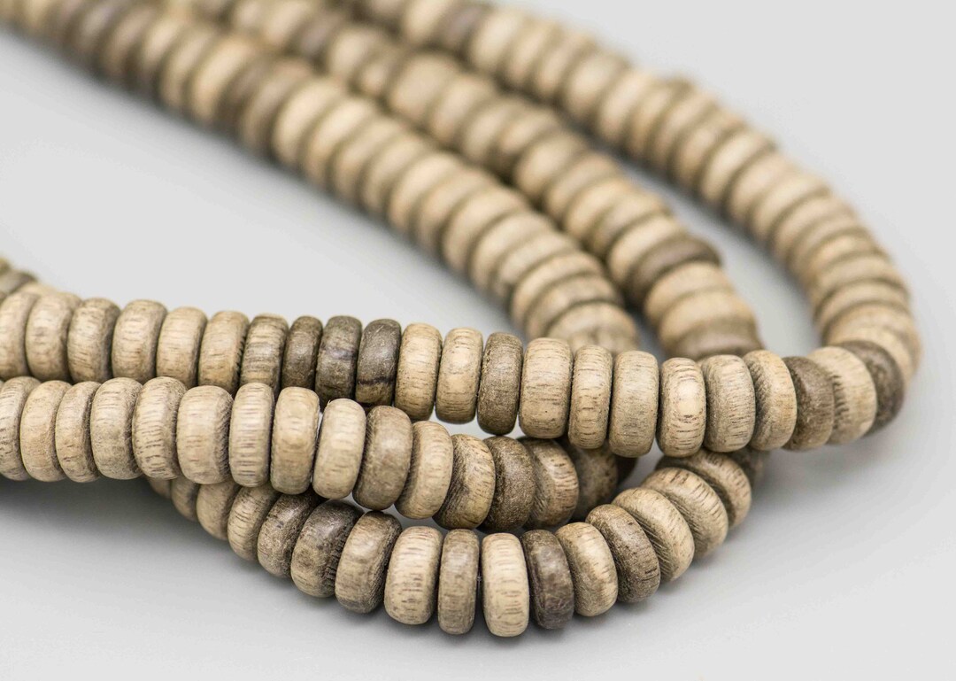Gray Wood Rondelle Beads. 10mm Wood Spacer Beads. WOOD-3 - Etsy