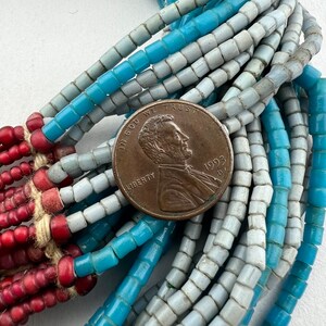 Vintage Fulani African Bead Necklace. 15 Strand Genuine African Trade ...