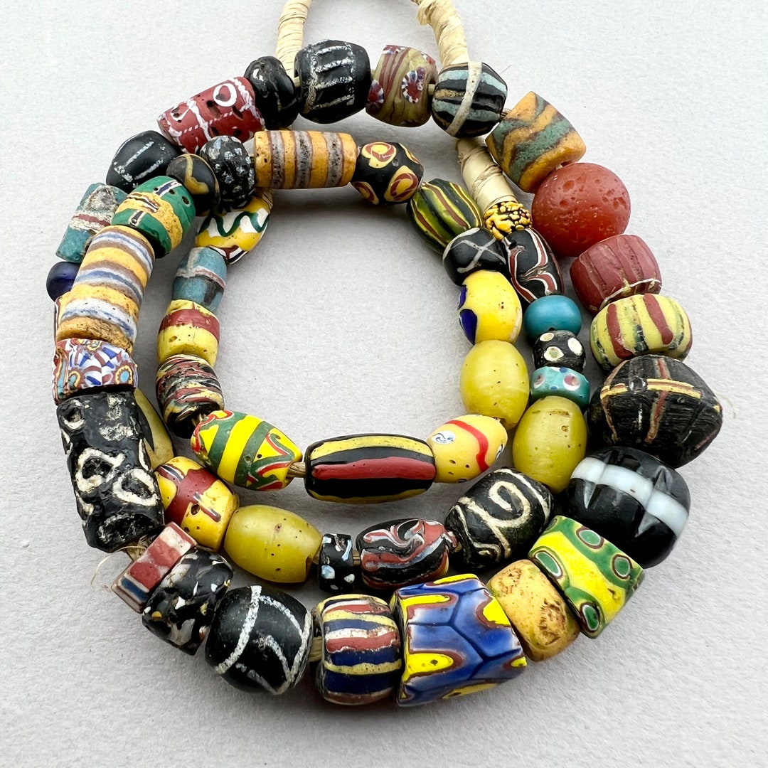 Venetian Mixed Trade Beads. Rarer Bead Mix of Vintage African Trade ...